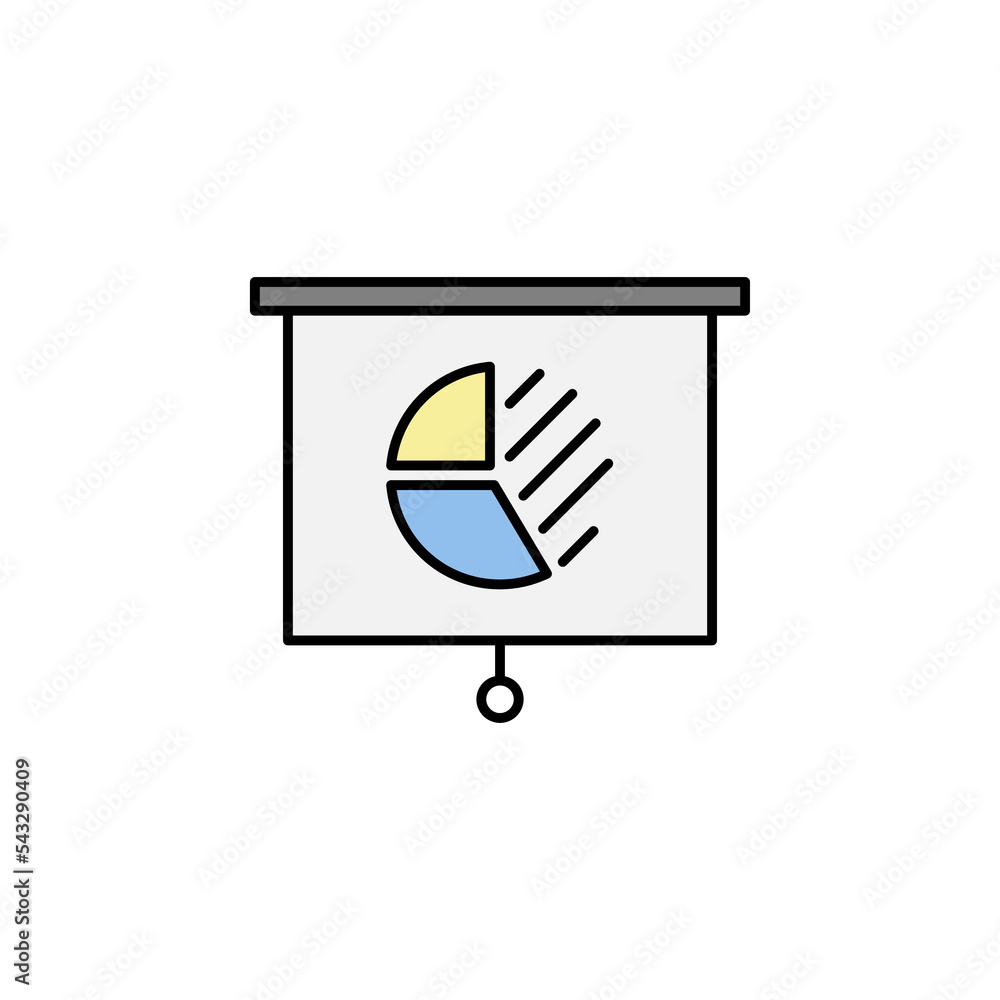 Presentation finance chart outline icon. Element of finance ...