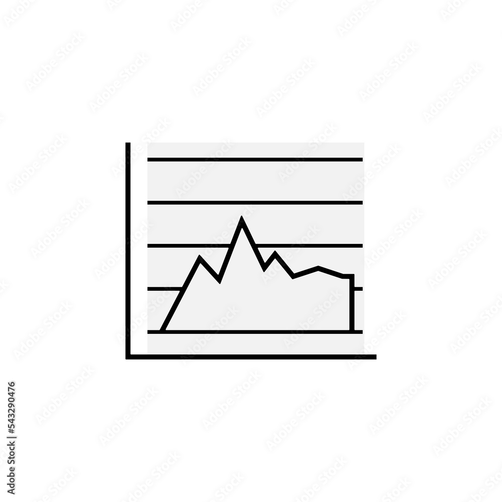 Business Financial Chart Outline Icon Element Of Finance Illustration
