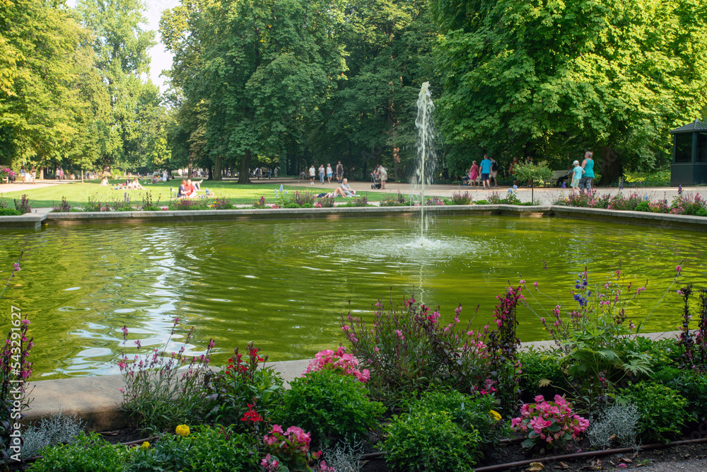 Lazionki park in Warsawa - beautiful summer day Stock Photo | Adobe Stock