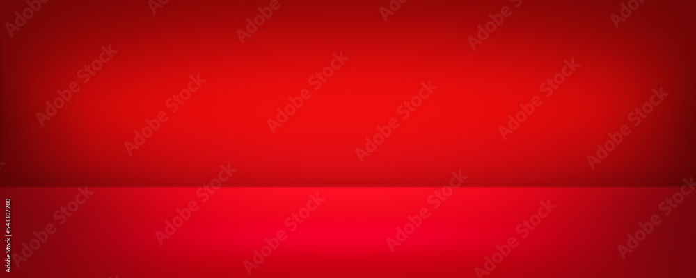 red studio background, stage mockup, 3d illustration, copy space ...