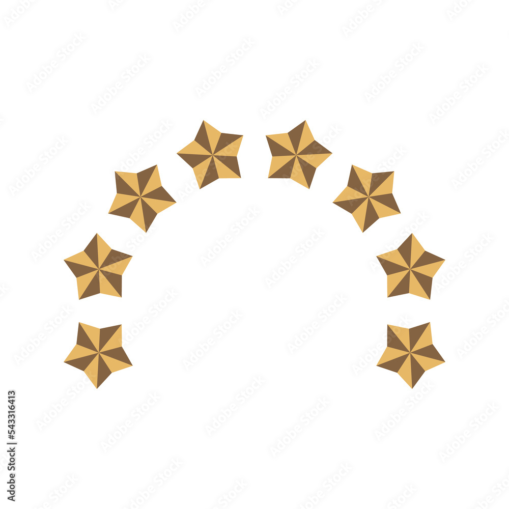 Gold Curve Star Rating 38 Stock Vector | Adobe Stock