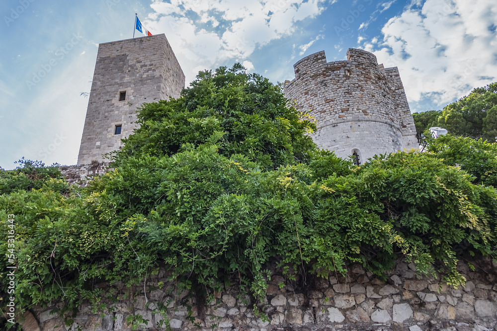 Suquet hill with The Castre Castle (Chateau de la Castre, built in 11th ...