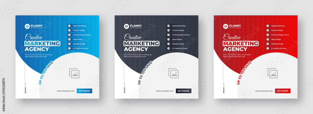 Digital marketing banner design template. Digital business marketing ...