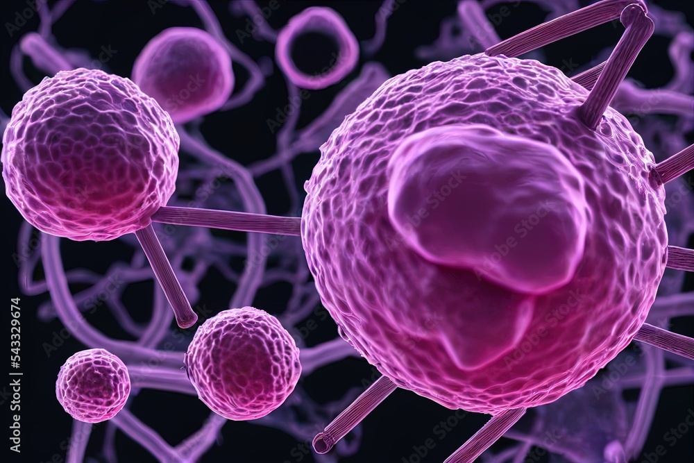 Cancer Cells destroyed by oncogenic virus, cell modifying virus ...