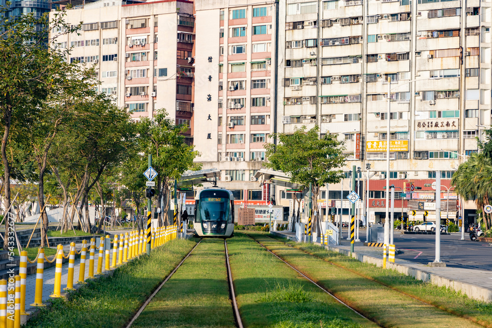 Kaohsiung, Taiwan 24 august 2022: Circular Light Rail System Kaohsiung ...