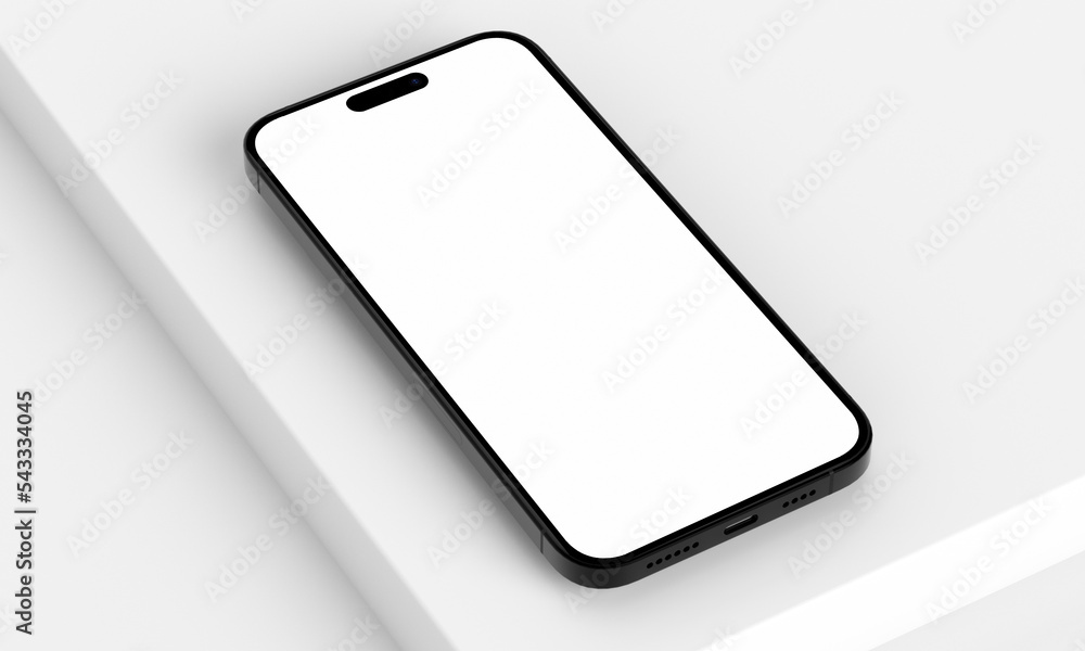 Illustration 3d render of isometric rectangles simulating a telephone ...