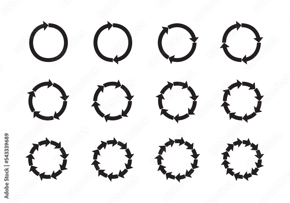 Infographic element round shape. Circle chart section segments set ...