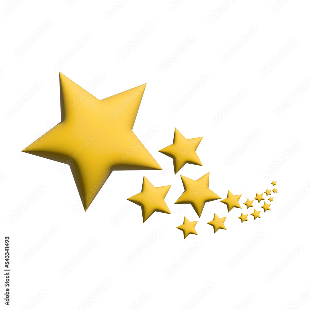 Estrella fugaz en 3D, png, volumen. Concepto de navidad y noche buena ...