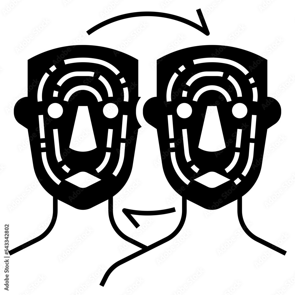 deepfake icon Stock Vector | Adobe Stock