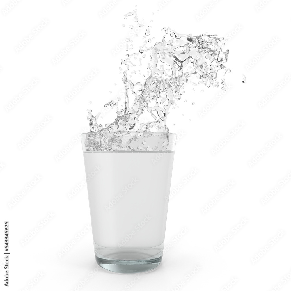 pouring water into glass transparent background Stock Photo | Adobe Stock