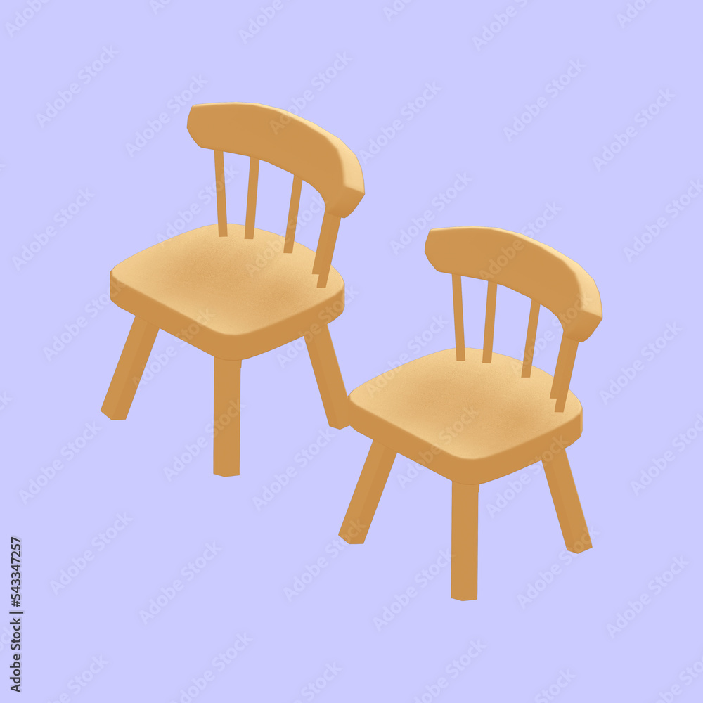 Realistic modern chair vector illustration, Chair realistic ...