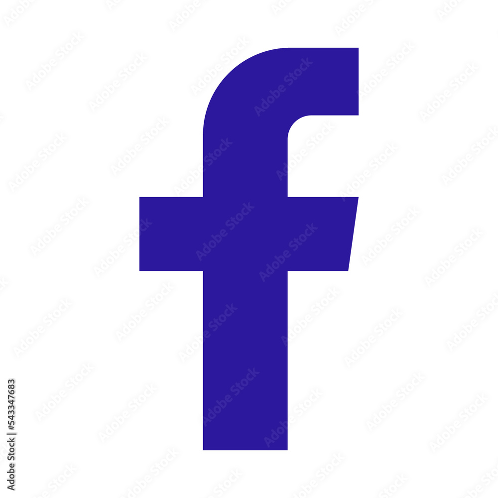 Facebook logo icon transparent png Stock Illustration | Adobe Stock