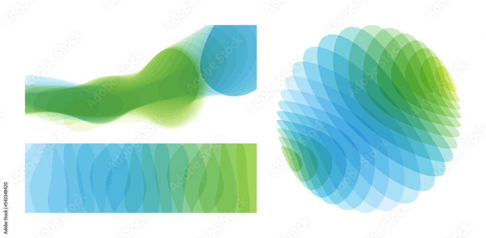 Abstract wavy background with dynamic effect. Sphere. Modern screen design for mobile app and ...