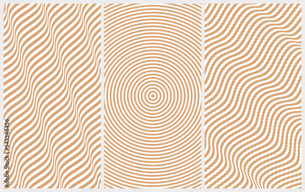 Wavy pattern with optical illusion. Abstract striped background with ...
