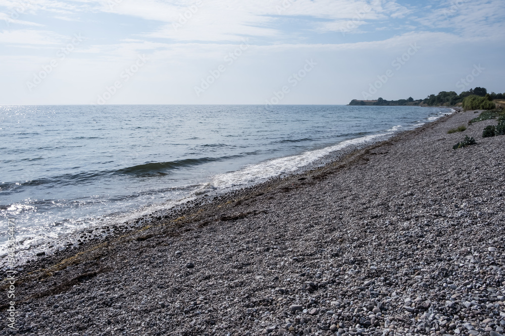 View of Stavns Fjord, a fjord at the Danish island of Samso in the ...