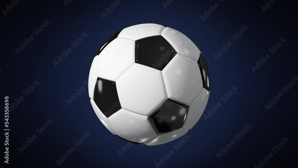 Soccer ball speed fast magic effect in blue flames and lights black ...