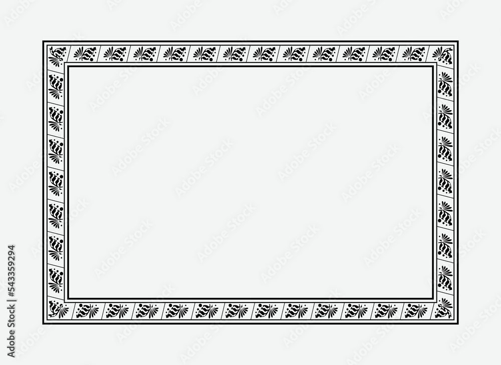 Vector border frame design template Stock Vector | Adobe Stock