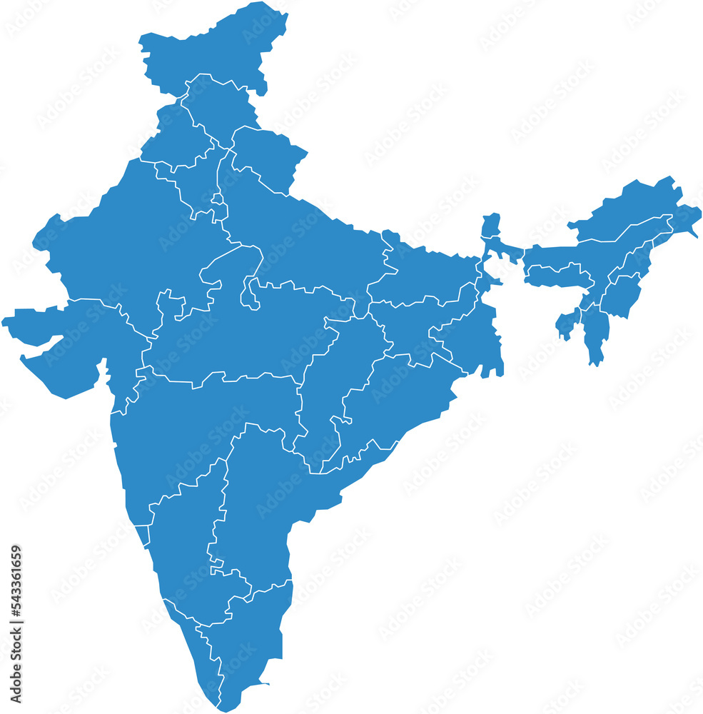 india-political-map-divide-by-state-stock-illustration-adobe-stock