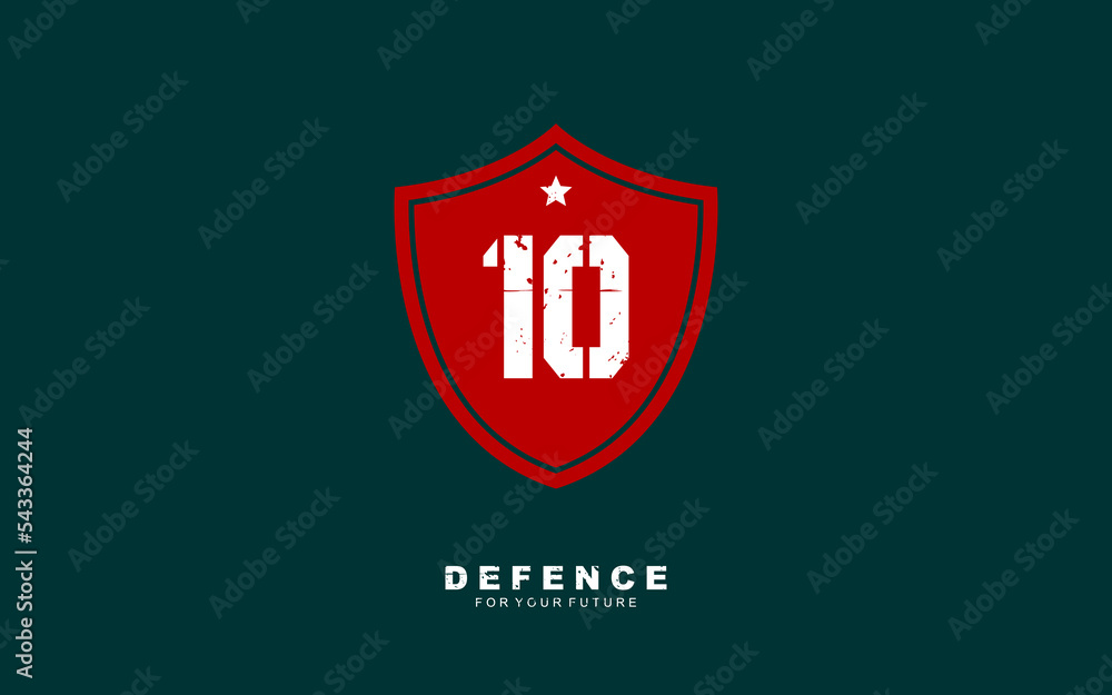 TEN Number army for team identity. Military template vector ...