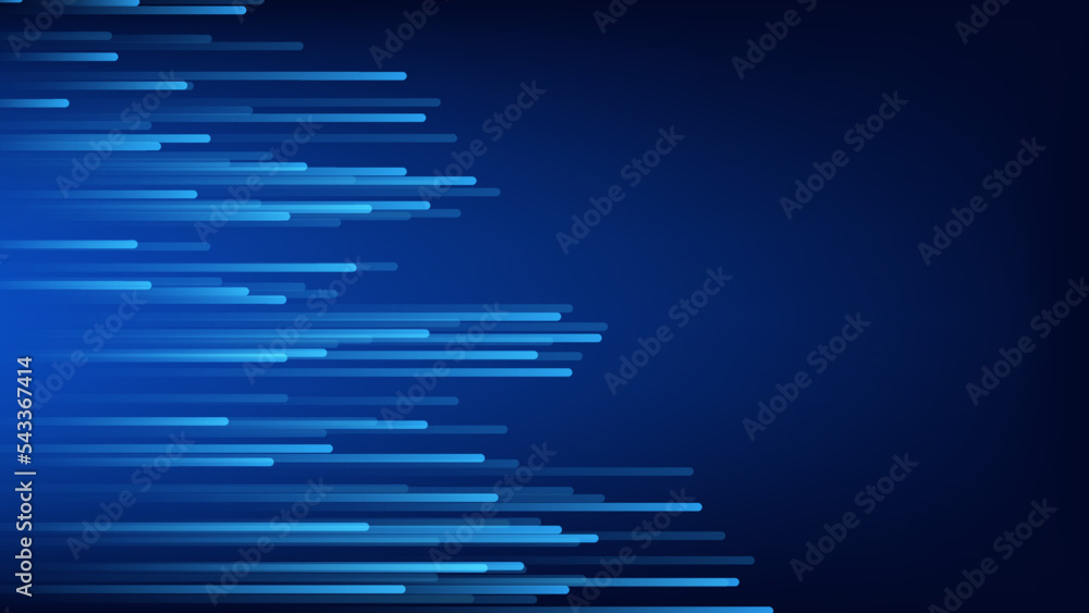 abstract blue lighting line background with copy space for futuristic ...
