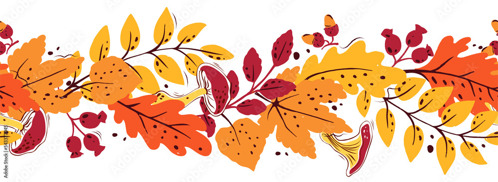 Autumn leaves on transparent background. Autumn border. Transparent ...