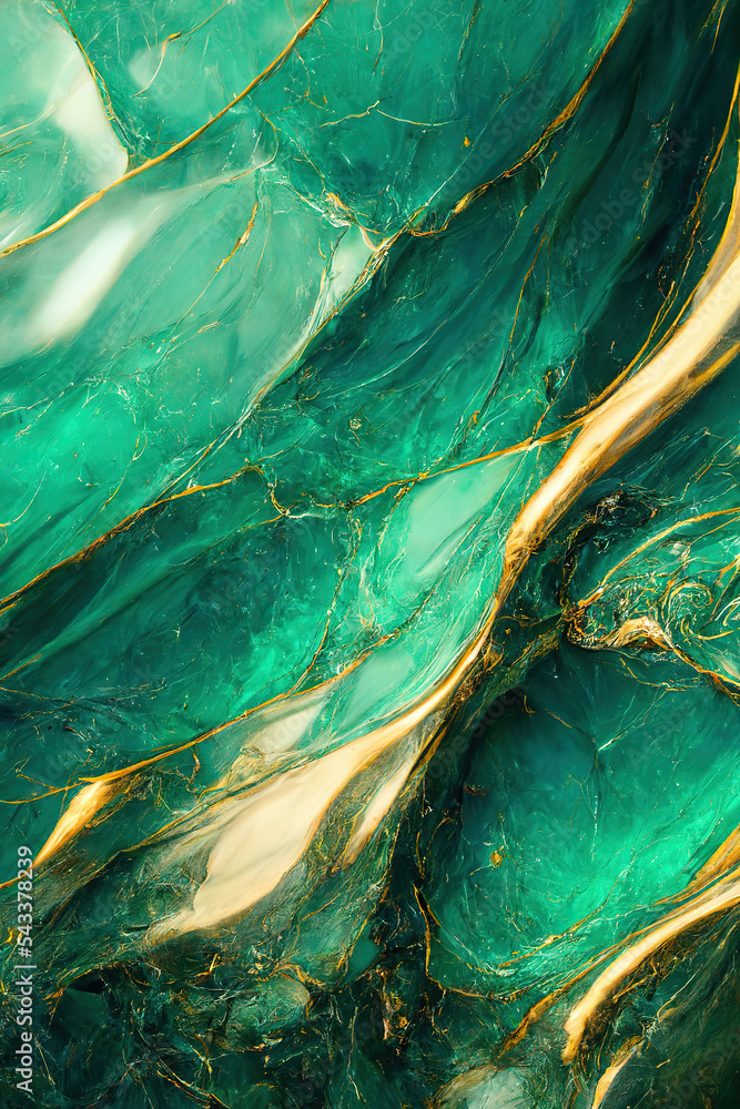 Abstract green marble textured background. Fluid art modern wallpaper ...