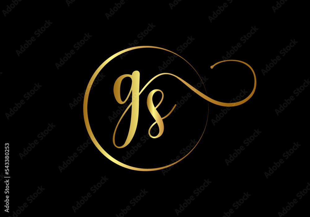 Initial GS Luxury Gold Signature Logo Design. Feminine Logo Design ...
