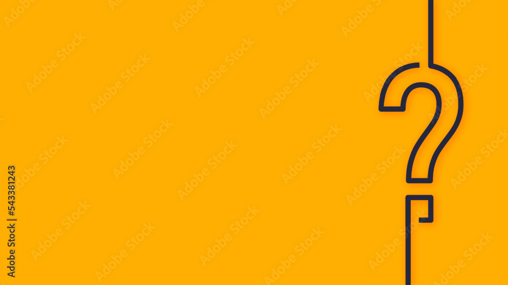 Yellow question mark background with text space. Quiz symbol. Stock ...