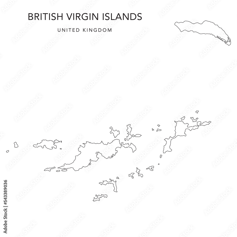Administrative Map of the British Virgin Islands as of 2022 - United ...