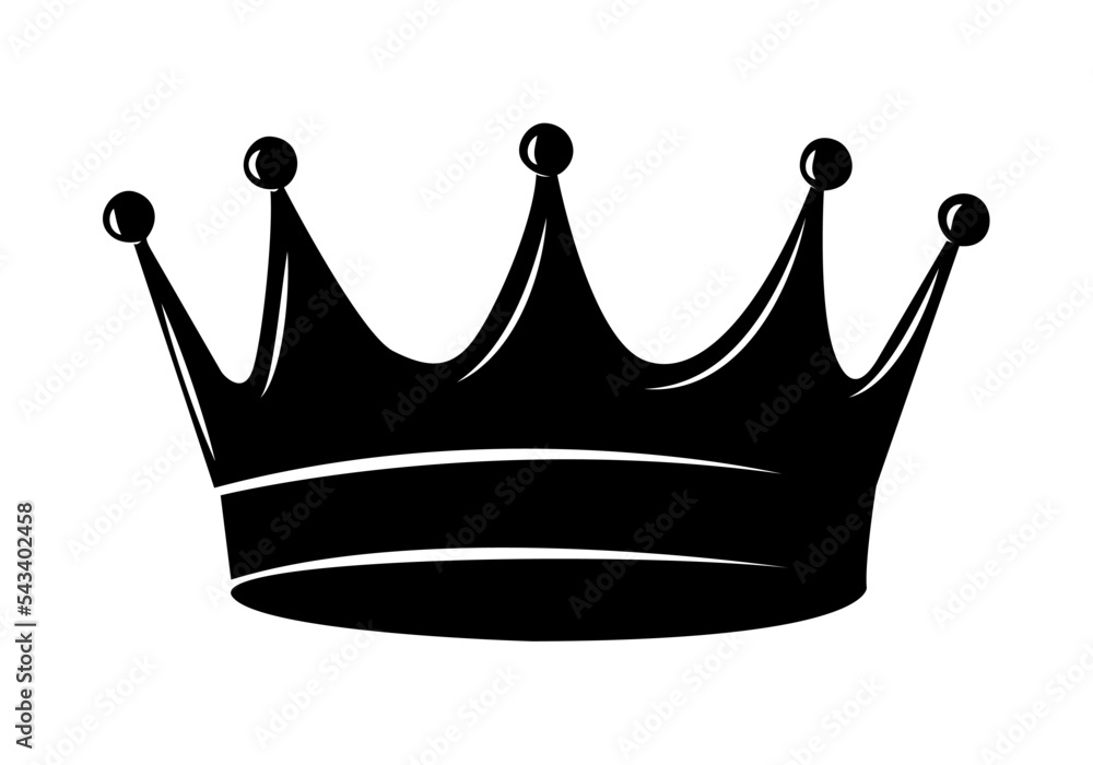 Modern elements, hand-drawn graphics. Golden King. Isolated on white ...