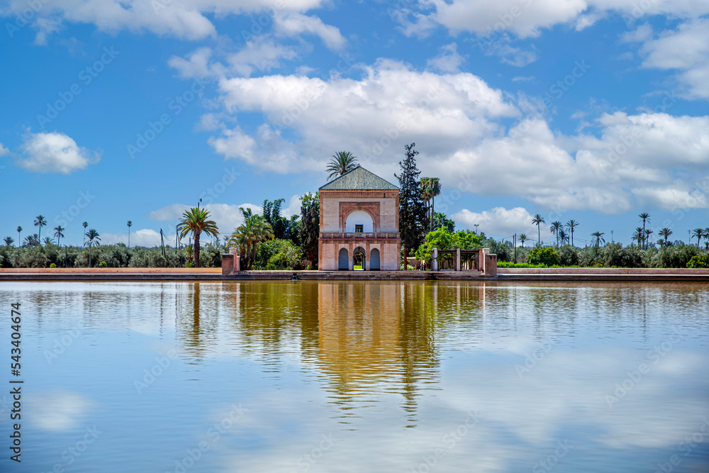 Construction Of The Menara Gardens Which Are The Most Famous Gardens Of Construction Of The Menara Gardens Which Are The Most Famous Gardens Of