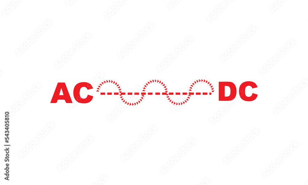 Current DC and AC Symbol Sign, vector illustration, isolate on white ...