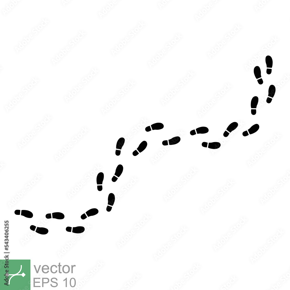 Step footprints paths. Next, footprint, foot icon, footstep path symbol ...