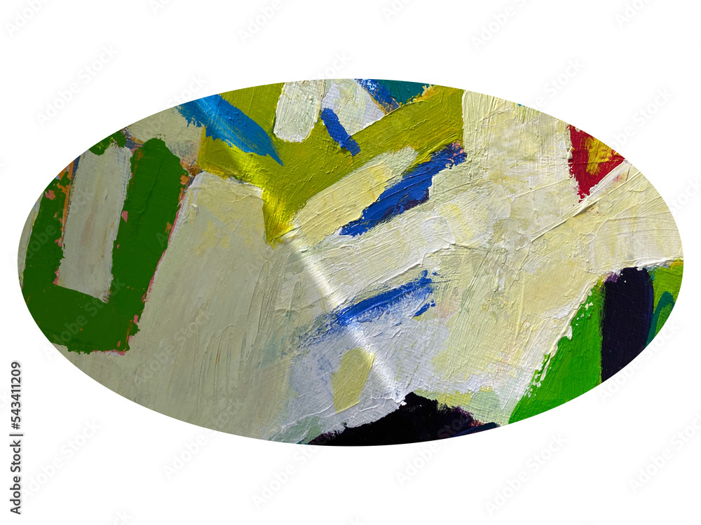 Circle abstract painting background. Color spot. Oil painting and ...