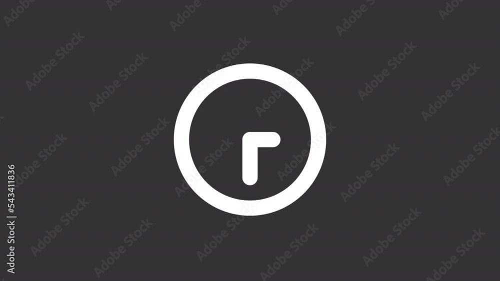 Animated control white line ui icons. Navigation buttons. Seamless loop 4k video with alpha ...