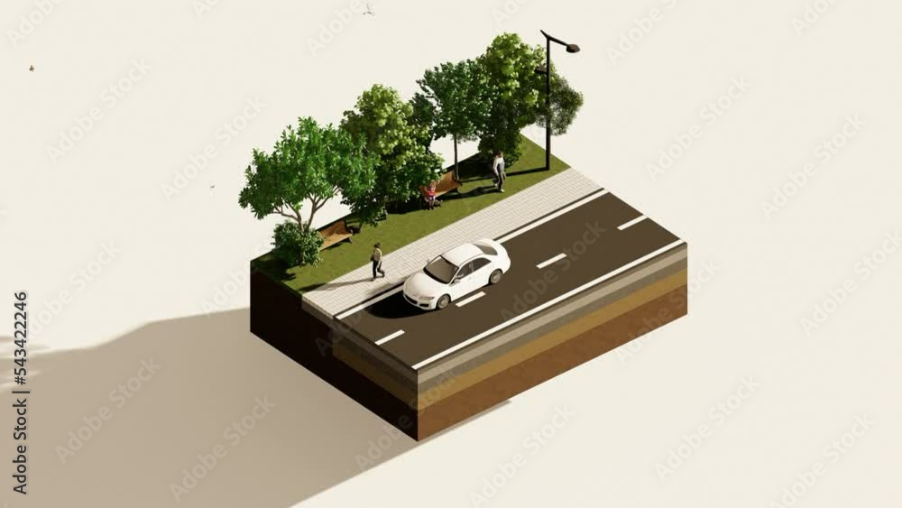 Urban design cross section diagram showing street Accessibility and ...