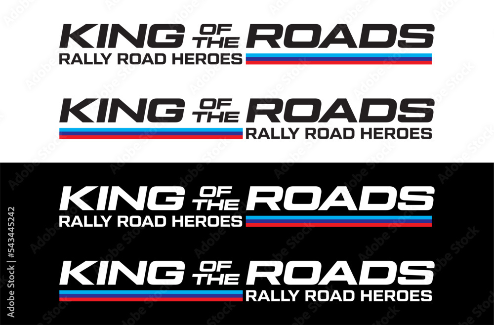 King of the Roads Rally Road Heroes Logo Vector Car Decal Sticker ...