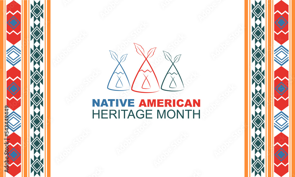 Native American heritage month event. Vector banner, poster, content ...