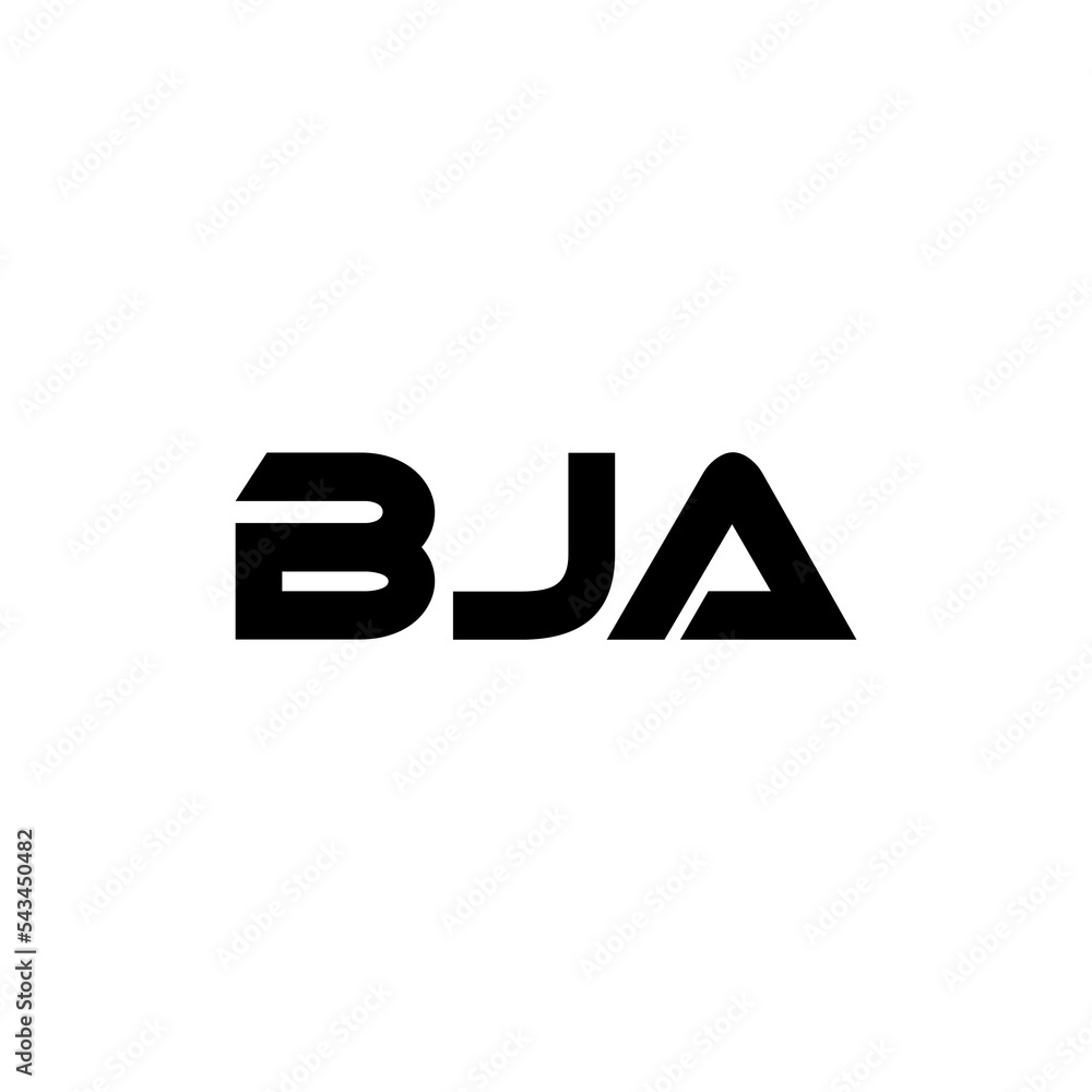 BJA letter logo design with white background in illustrator, vector ...