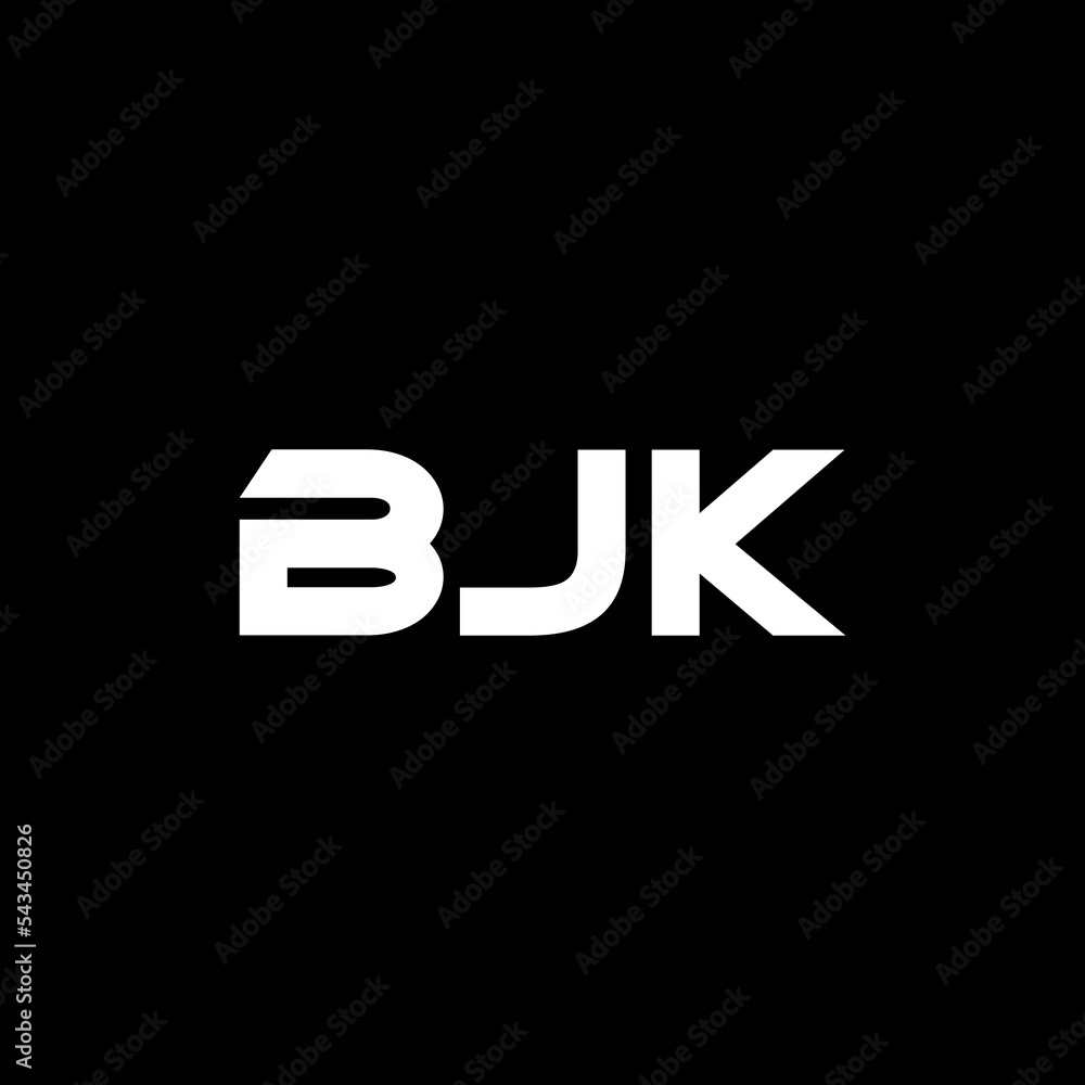Vecteur Stock BJK letter logo design with black background in ...