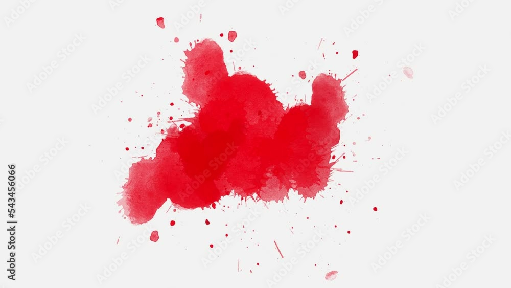 Vidéo Stock ink splatter compositing. dark red Ink Splatter Reveal the ...