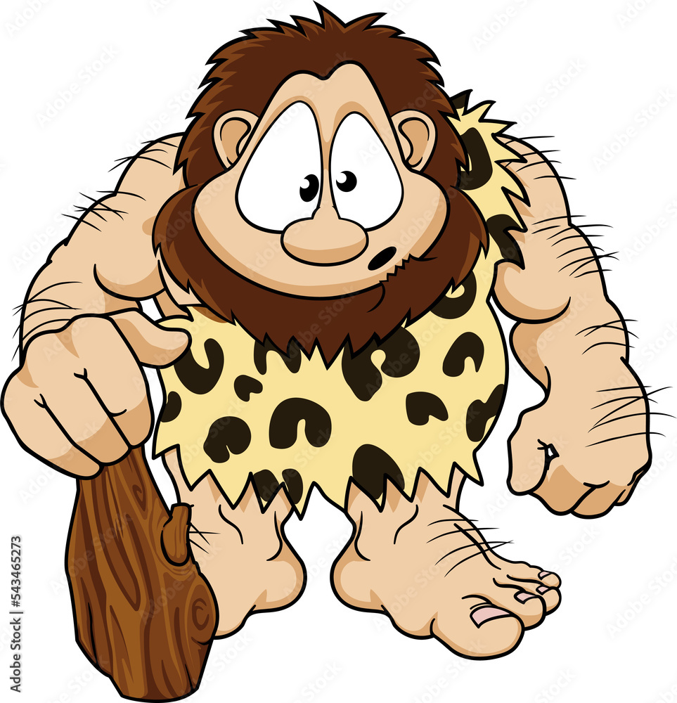 Caveman Cartoon Character Stock Illustration | Adobe Stock