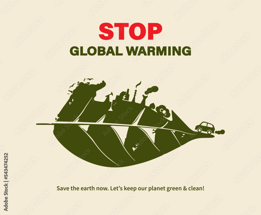 global warming, creative, banner, poster, illustration, environment ...