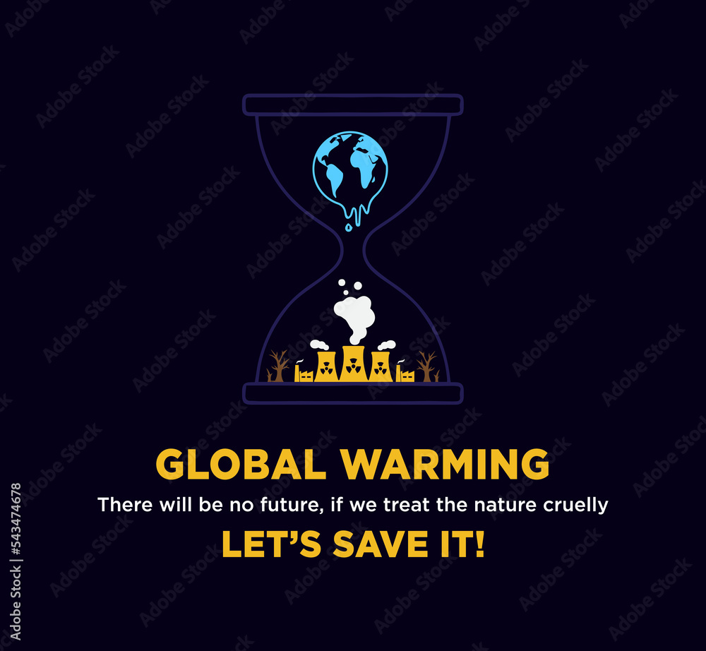 global warming, creative, banner, poster, illustration, environment ...