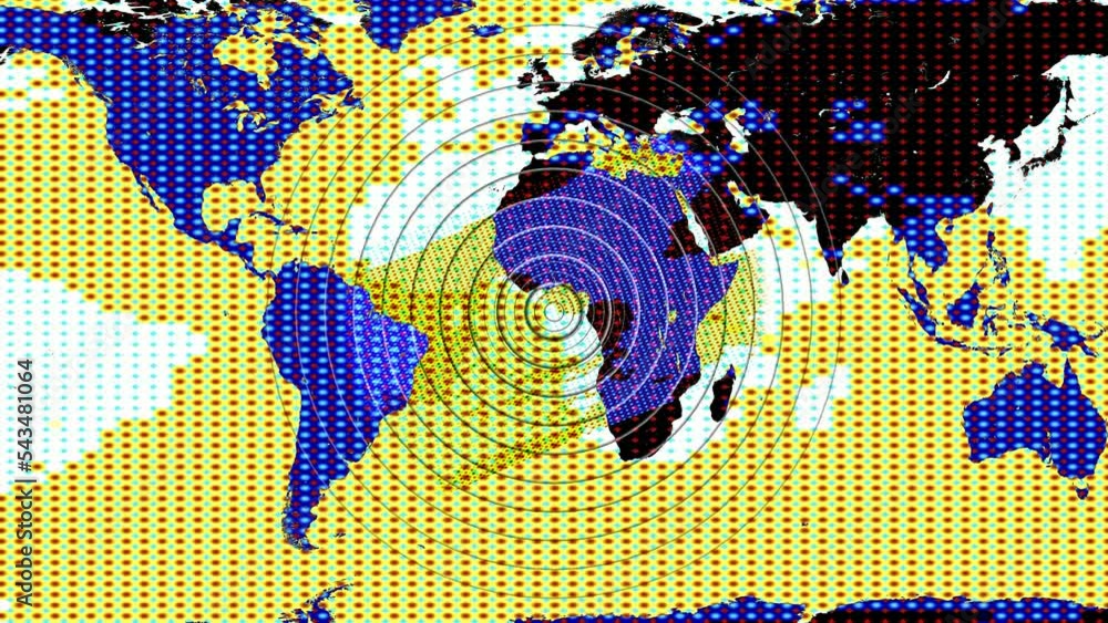 3d location point radio wave signal .digital radio wave signal on ...