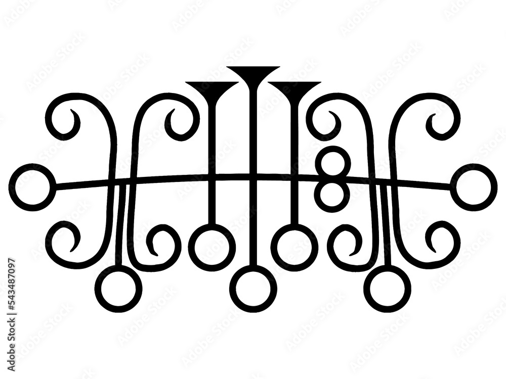 Naklejka Sigil or Seal of Saleos from a portion of the magical Grimoire ...