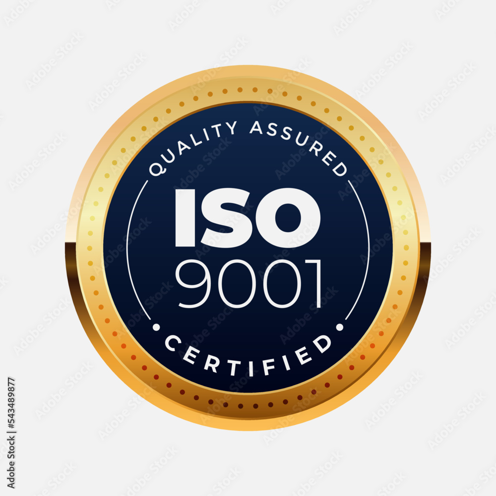 Elevate Your Business with These Blue and Gold ISO Certificate Badges A ...