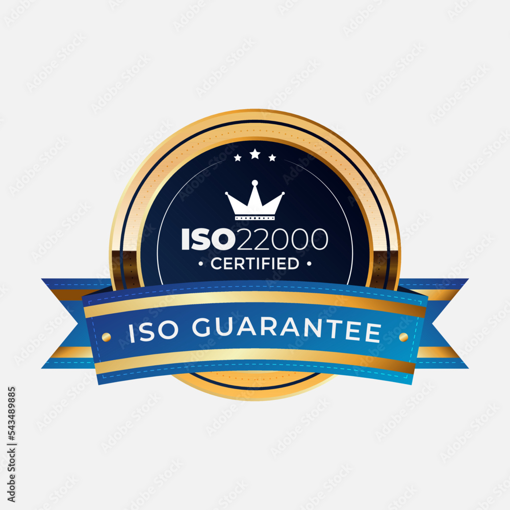 Elevate Your Business with These Blue and Gold ISO Certificate Badges A ...