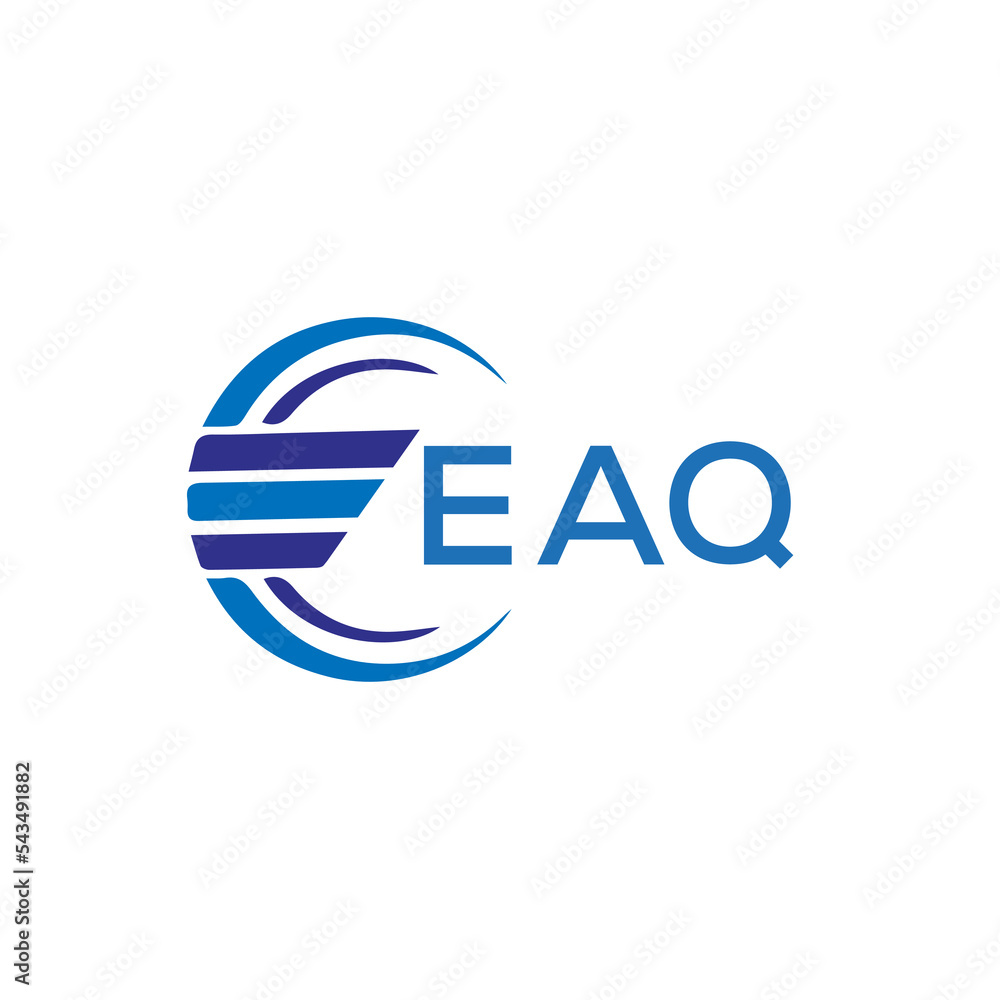 EAQ letter logo. EAQ blue image on white background. EAQ vector logo ...