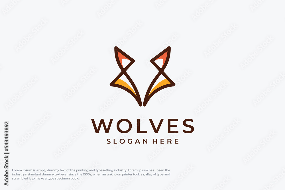Wolf linear icon. Modern outline Wolf logo concept Stock Vector | Adobe ...